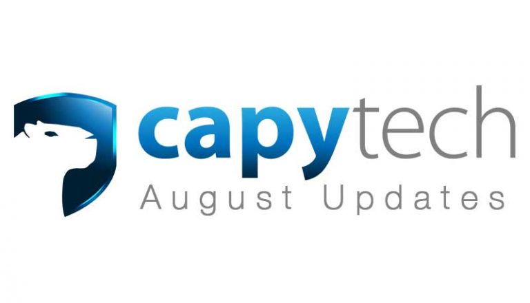 Capytech Updates - August 2017 - Capytech